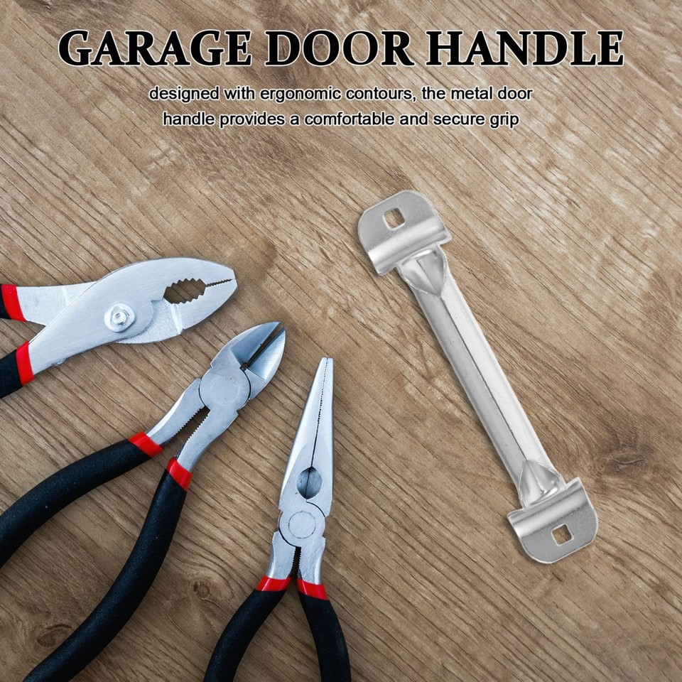 2pcs Metal Door Pull Handles - Iron Rolled Grip Lift Handle - Garage ...