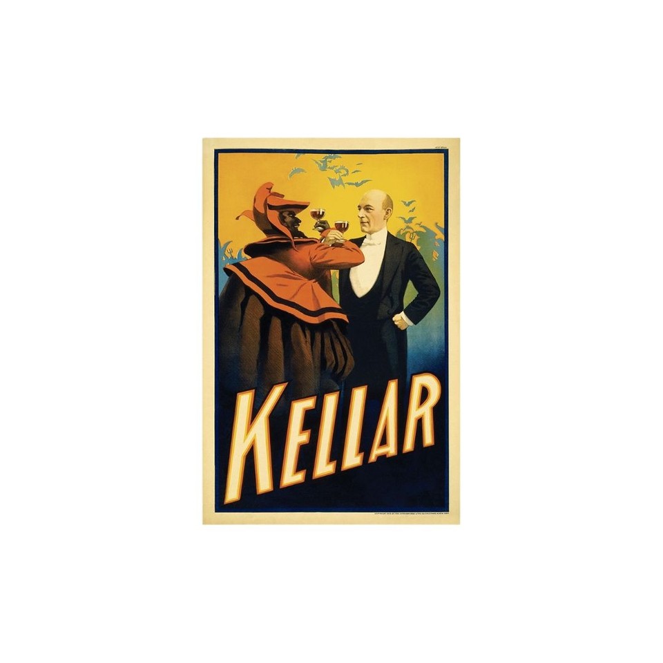 Kellar Having Drinks With The Devil Vintage Magic Unframed Print Wall ...