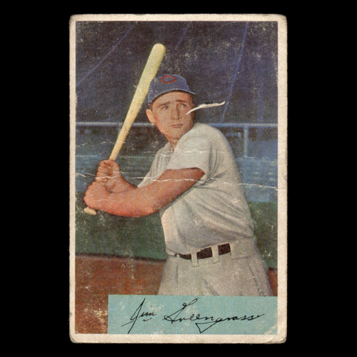 Jim Greengrass #28 1954 Bowman (damage) Cincinnati Redlegs Baseball ...