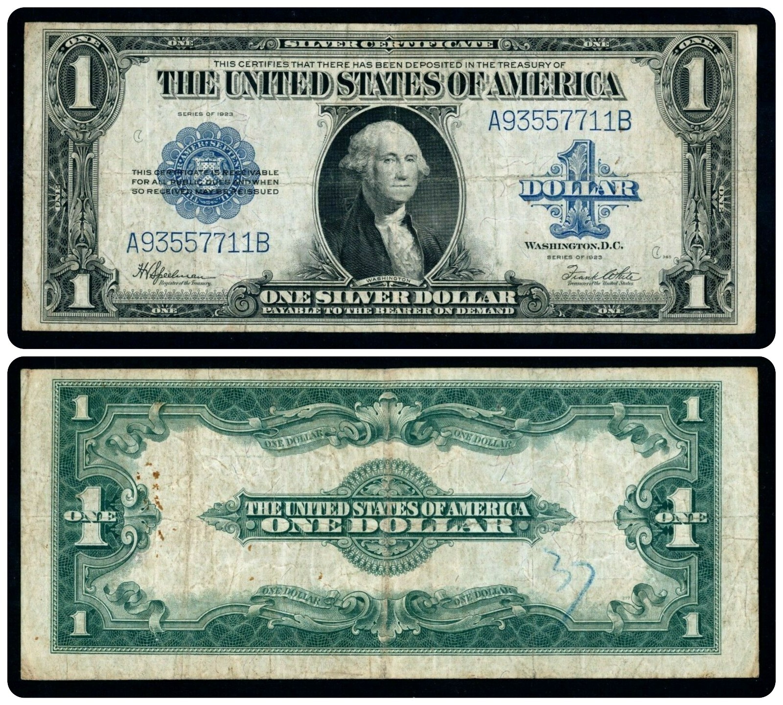  USA 1 Dollar 1923 F VF GEORGE WASHINGTON SILVER CERTIFICATE EBay