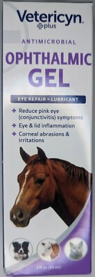 Vetericyn Plus Antimicrobial Horse / Pet Ophthalmic Eye Gel Lubricant ...