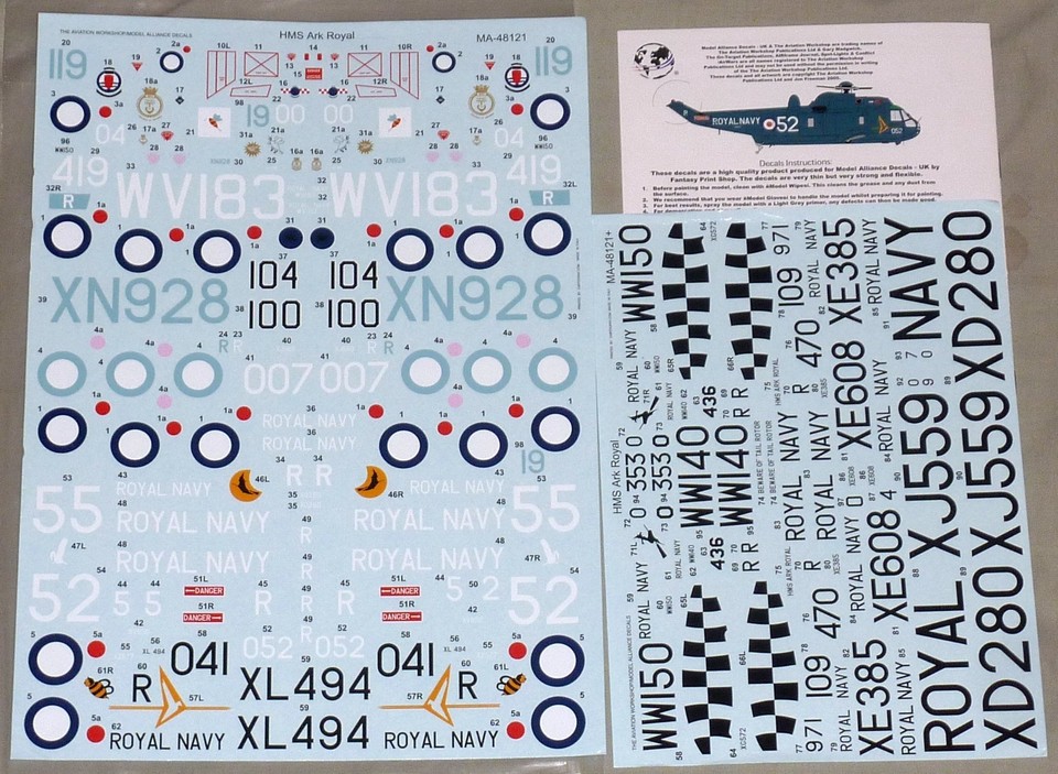 Model Alliance Decals MA48121 Scimitar Sea Vixen Seahawk Etc decal in 1 ...