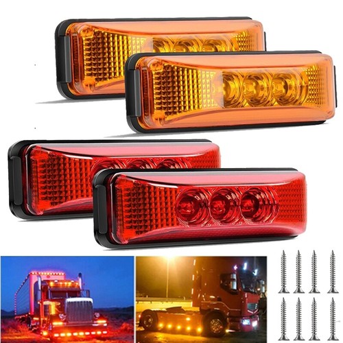 3 LED Trailer Light 3.9" Front Rear Side Marker Lights Clearance ...