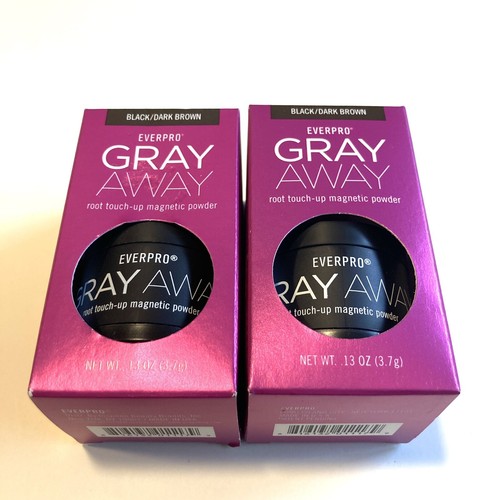 2 Pack - Everpro Gray Away: Root Touch-Up Magnetic Powder Black/Dark ...