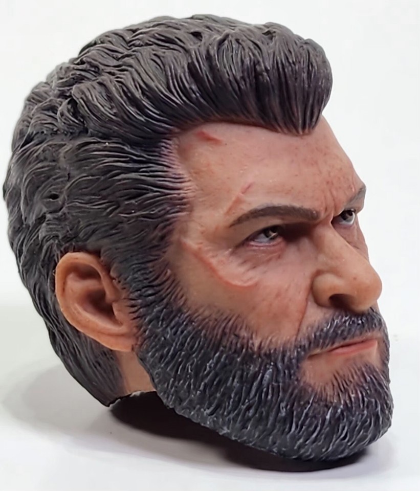 1/6 Wolverine Logan Wolf Head Sculpt Angry MEAN FACE Bloody SCRATCHES 1 ...
