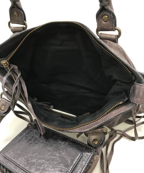 AUTH BALENCIAGA The First 2Way Shoulder Bag Handbag Purple AUTH BALENCIAGA The First 2Way Shoulder Bag Handbag Purple