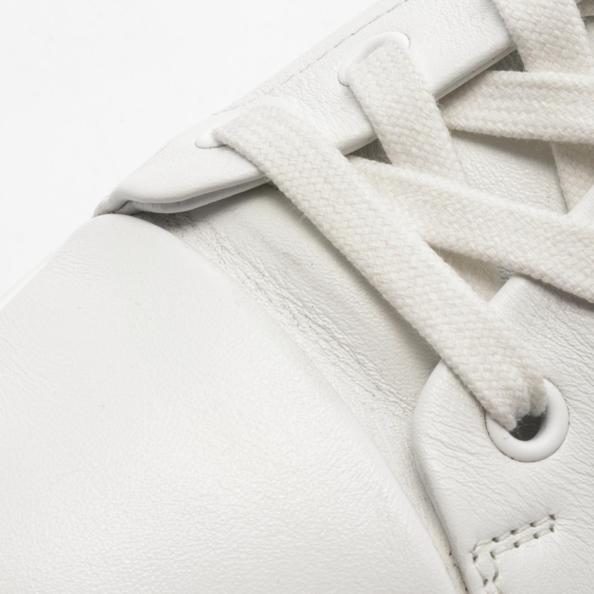 HERMES Happy sneakers shoes #37 lace-up leather White Used HERMES Happy sneakers shoes #37 lace-up leather White Used