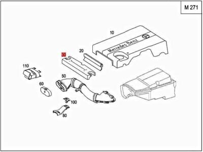 Genuine MERCEDES A209 C209 CL203 R171 S203 S211 W203 Cover plate ...