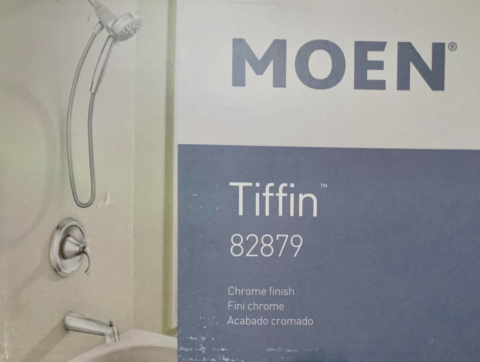 Moen 82879 Tiffin Tub/Shower Trim Package w/ 1.75 GPM Multi Function ...