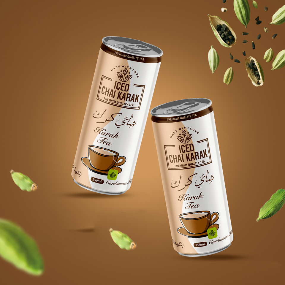 Ice Chai Karak Premium Quality Tea - Cardamom Flavor, 24 Pieces, 250ml ...