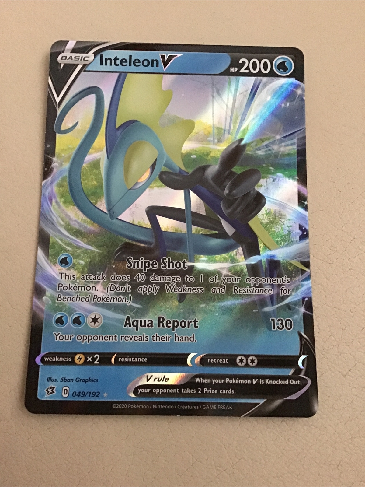 Pokémon TCG Inteleon V Rebel Clash 049/192 Holo 😎 | eBay Australia