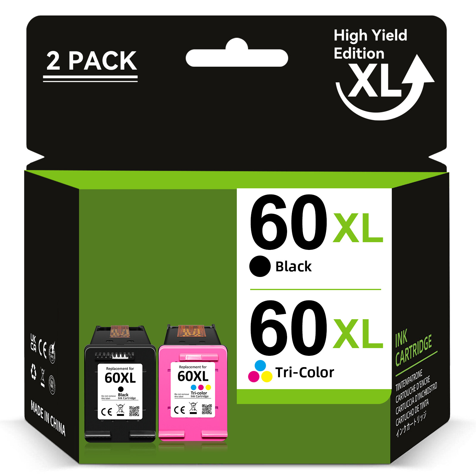 60XL 60 XL Ink Cartridges Compatible with HP Photosmart C4788 C4795 ...