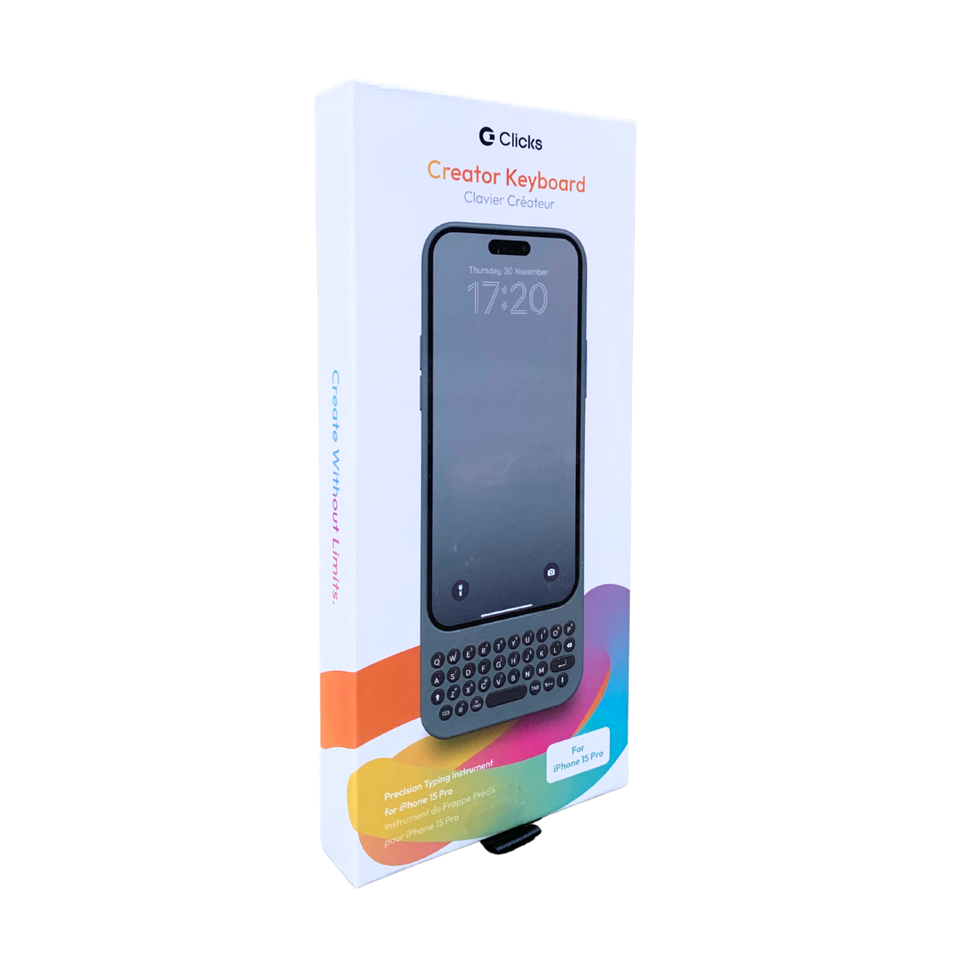 Clicks Creator Keyboard for iPhone 15 Pro London Sky Colour | eBay UK