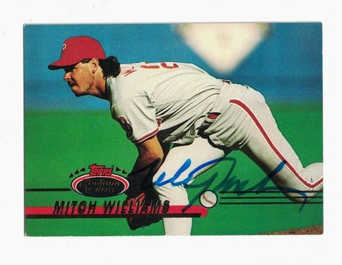 Mitch Williams Signed Autographed 1993 Topps Stadium Club Card Cubs ...