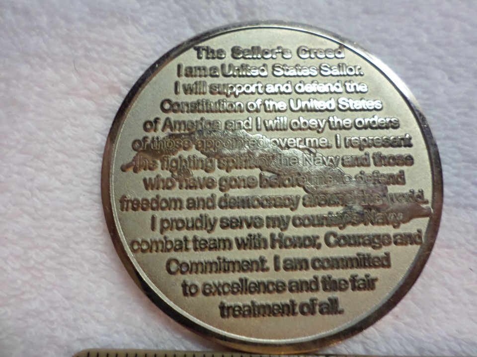 Challenge Coin Honoring our legacy The Sailor GTMO Navy Ball 2007 2 1/2 ...