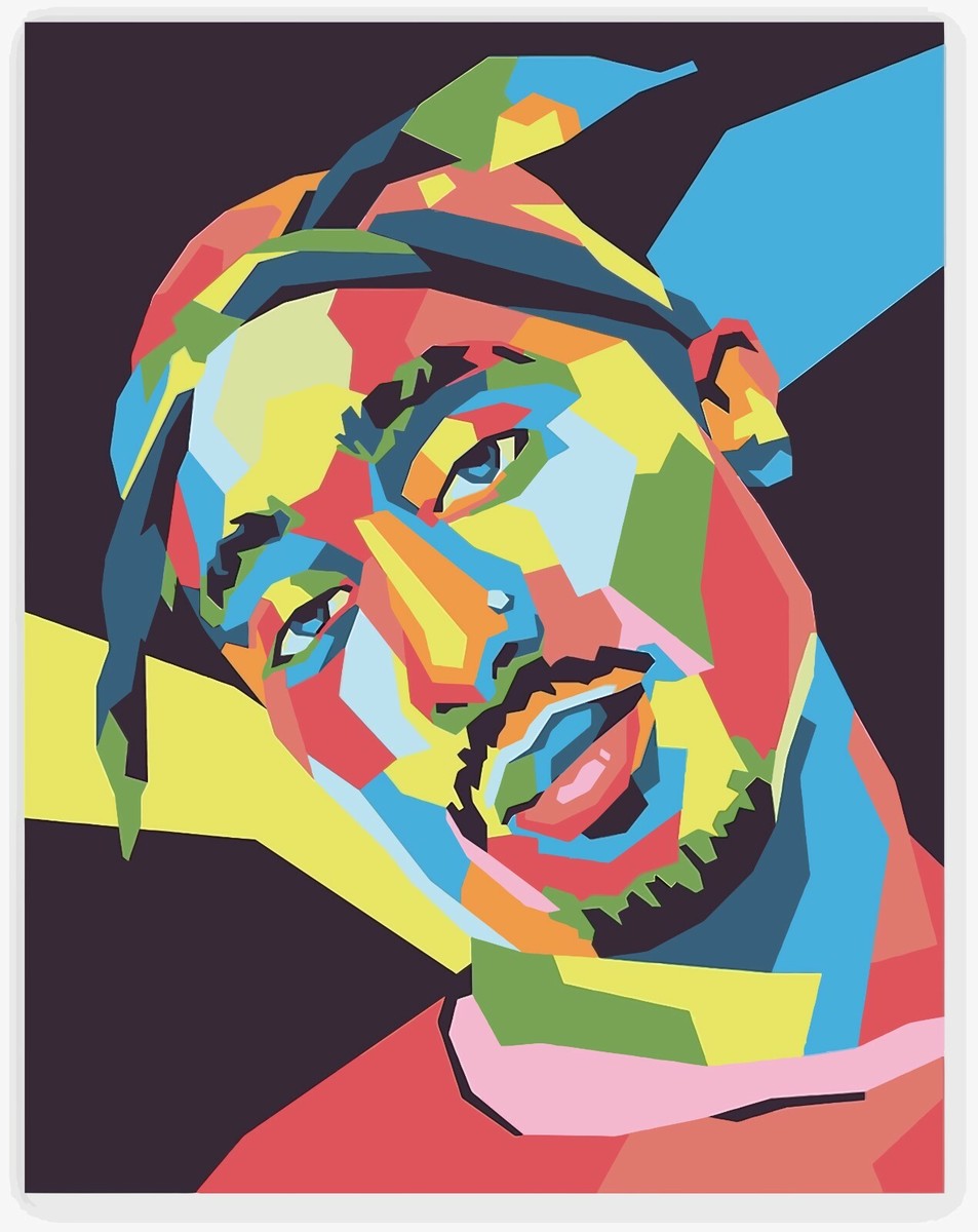 Tupac Painting Tupac Canvas Print Pop Art Action Painting By Kerwin