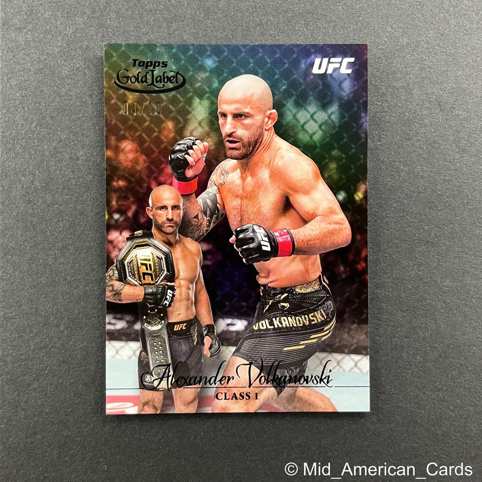 2024 Topps Gold Label UFC Alexander Volkanovski #10 Class 1 Black /10 ...