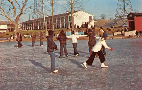 Motor Inn & Family Restaurant Ice Skating Scene Lancaster,PA Vtg ...