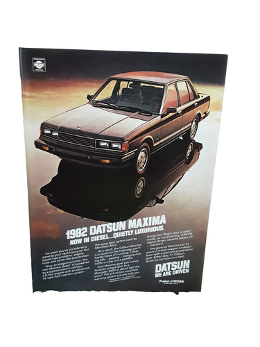 1982 Nissan Datsun Maxima Original Print Ad Vintage 80s | eBay