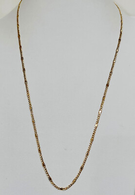 DaneCraft Italian 24KT Gold/925 Sterling Silver Cuban Bar Link Necklace ...