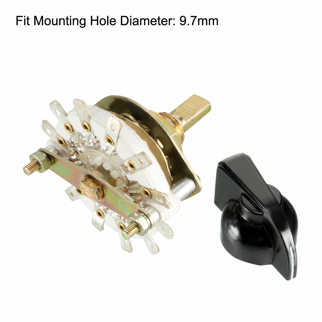 2P5T 2 Pole 5 Position 1 Deck Band Channel Rotary Switch Selector with ...