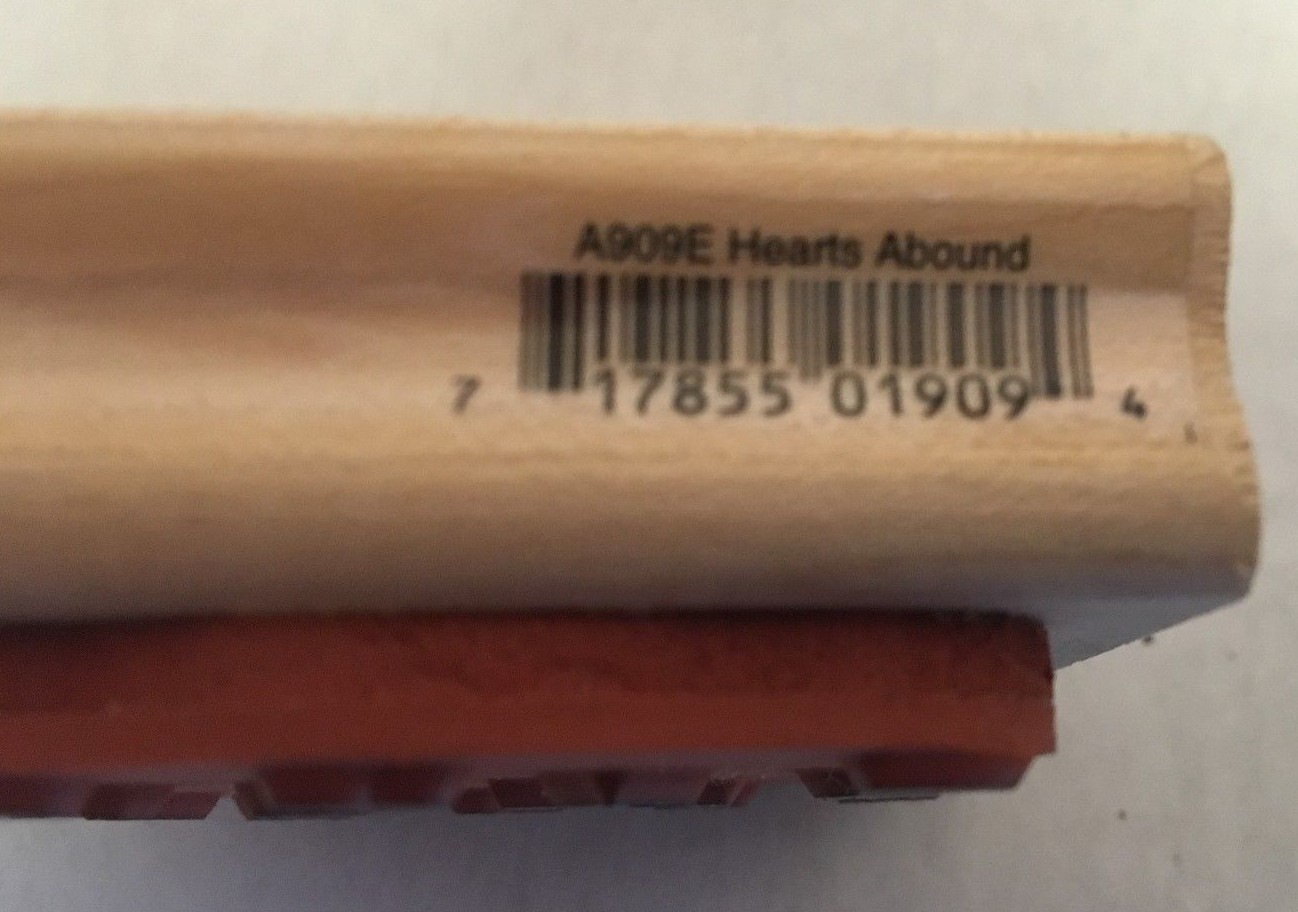 Rubber Stampede Stamp A909E Valentine Hearts Abound Background Rubber ...