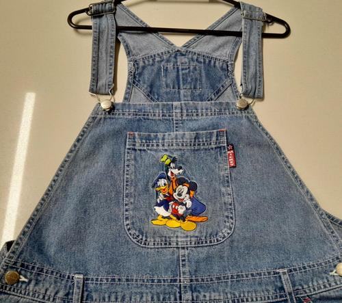 DISNEY MICKEY GOOFY DENIM SHORTS OVERALLS/DUNGAREES/COVERALLS - LADIES ...