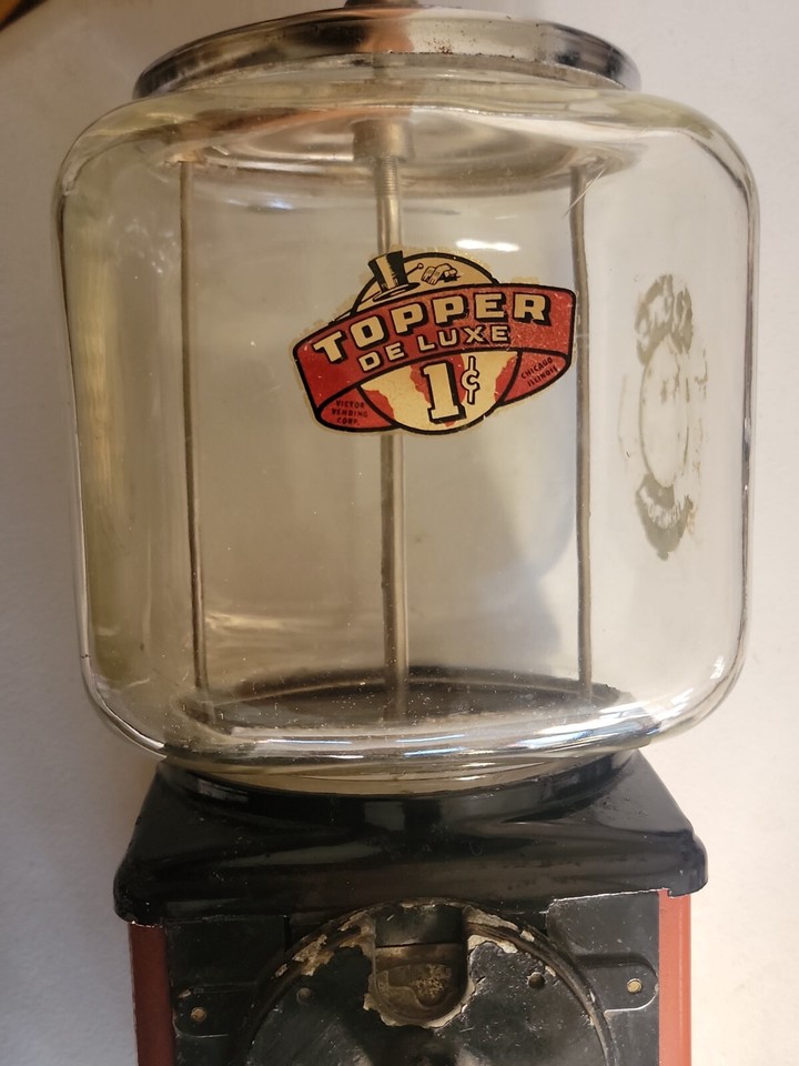 Vintage Topper Deluxe 1 Cent Gumball Machine Lions International ...