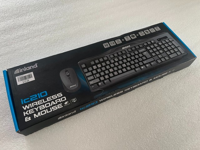 inland 2.4ghz Wireless Keyboard and Mouse Deluxe Combo Ic210 Ship for ...