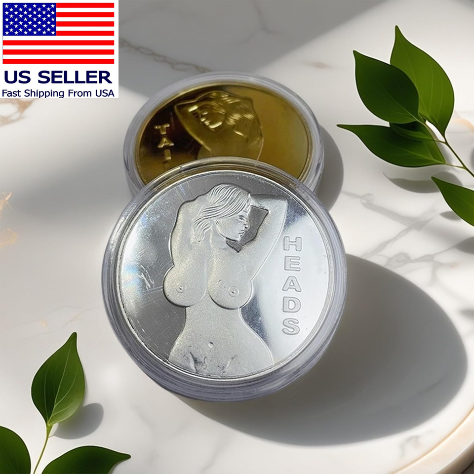 2025 Lucky Cion Heads and Tails Token Double Side Sexy Woman Double Side Challen | eBay UK