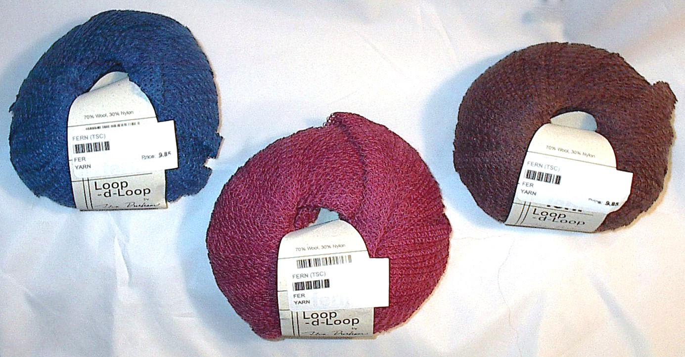 Teva Durham Fern Loop-d-Loop Yarn Wool Blend Bulky Yarn Loom Knit ...