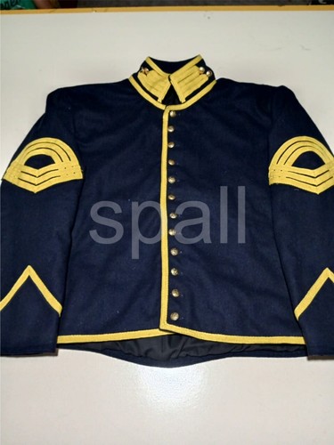 US Civil war Union Navy Blue Cavalry Mounted Wool Shell Jacket with ...