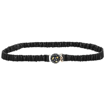 Relish Ceinture Élastique Noir Faux Cuir Avec Boucle Article Asami ...