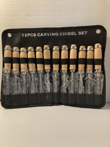 Wood Carving Hand Chisel Tool Set Professional Woodworking Gouges Steel ...