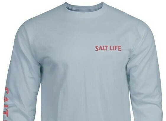 Mens Salt Life Back Fin Graphic Long Sleeve T-Shirt - 2XL/XL/Large ...