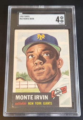 Monte irvin 62 SGC 4 1953 Topps | eBay