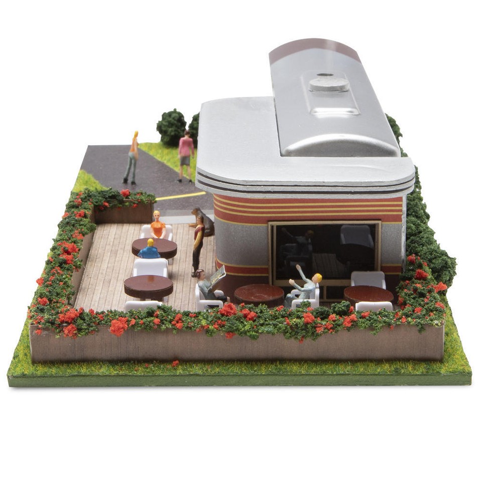 HO Scale Railroad Rocket Diner Building with Smoke Feature Prelit ...