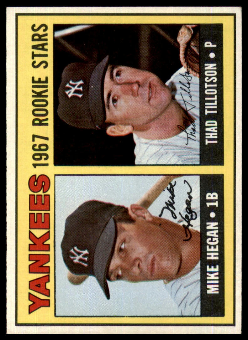 1967 Topps Yankees Rookie Stars Mike Hegan #553 Rookie Set break ExMint ...