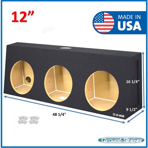 Chevy Silverado Single Cab / Regular Cab 12" Triple Sub Box Subwoofer ...