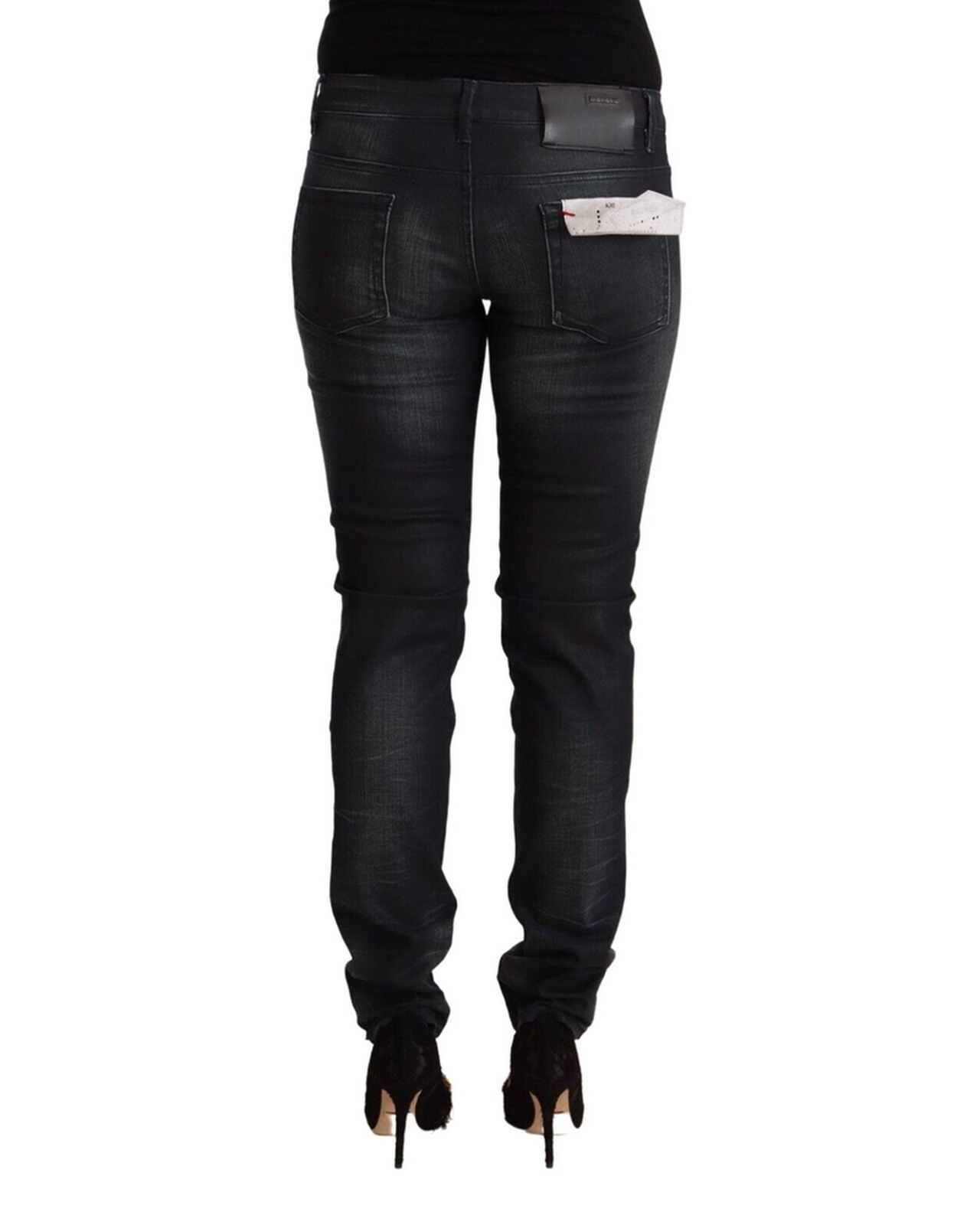 Slim Fit Low Waist Black Washed Jeans W26 Us Women Ebay