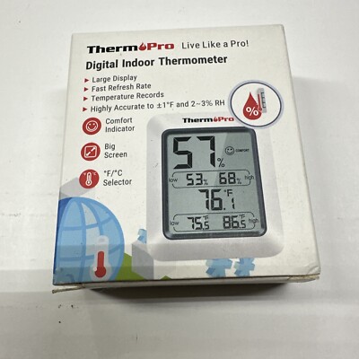 ThermoPro Digital LCD Indoor Thermometer TP50 Free Shipping | eBay