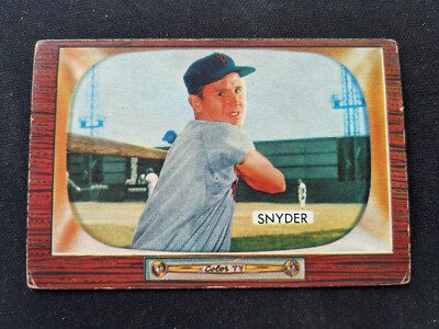 1955 Bowman Baseball Card # 74 Jerry Snyder - Washington Senators (VG ...
