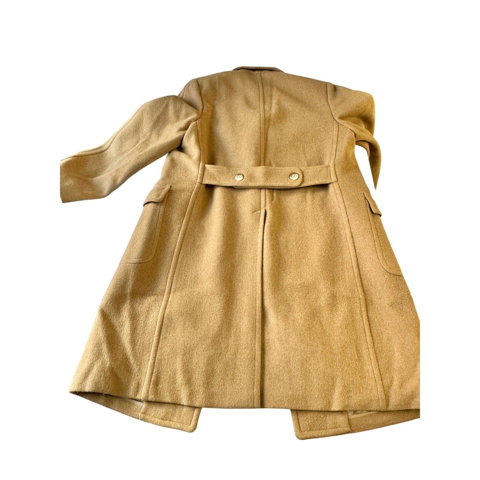 Vintage Pendleton Womens Camel Tan Wool Overcoat Classic Top Coat Large ...