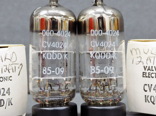Perfect Matched Pair of N.O.S Mullard CV4024 KQDD/K M8162 Military ...