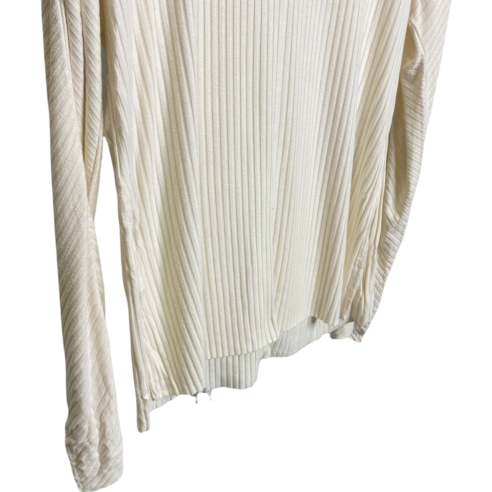 Cale Women Shirt Cream Knit Long Sleeve Pullover Crew Neck Raglan ...