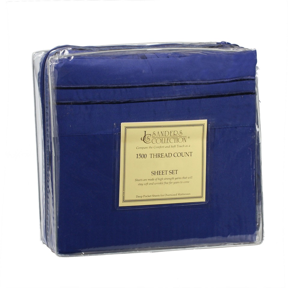 1500 Microfiber Thread Count 4 Piece Bed Sheet Set Many Sizes & Colors ...