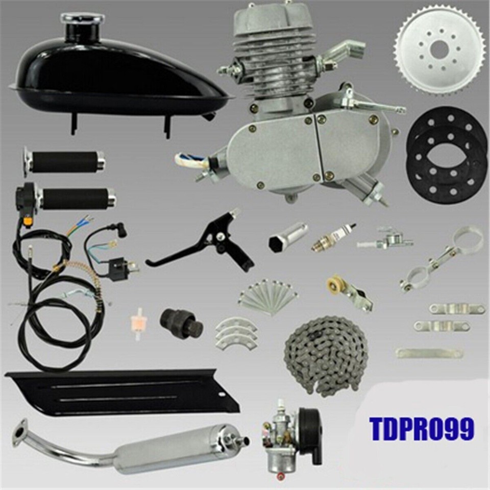Full Kit 50cc 2 Stroke Petrol Engine Motor for Motorized Bicycle ...
