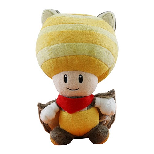 Plush - Nintendo Super Mario - Flying Squirrel Toad 8" Yellow New Doll ...