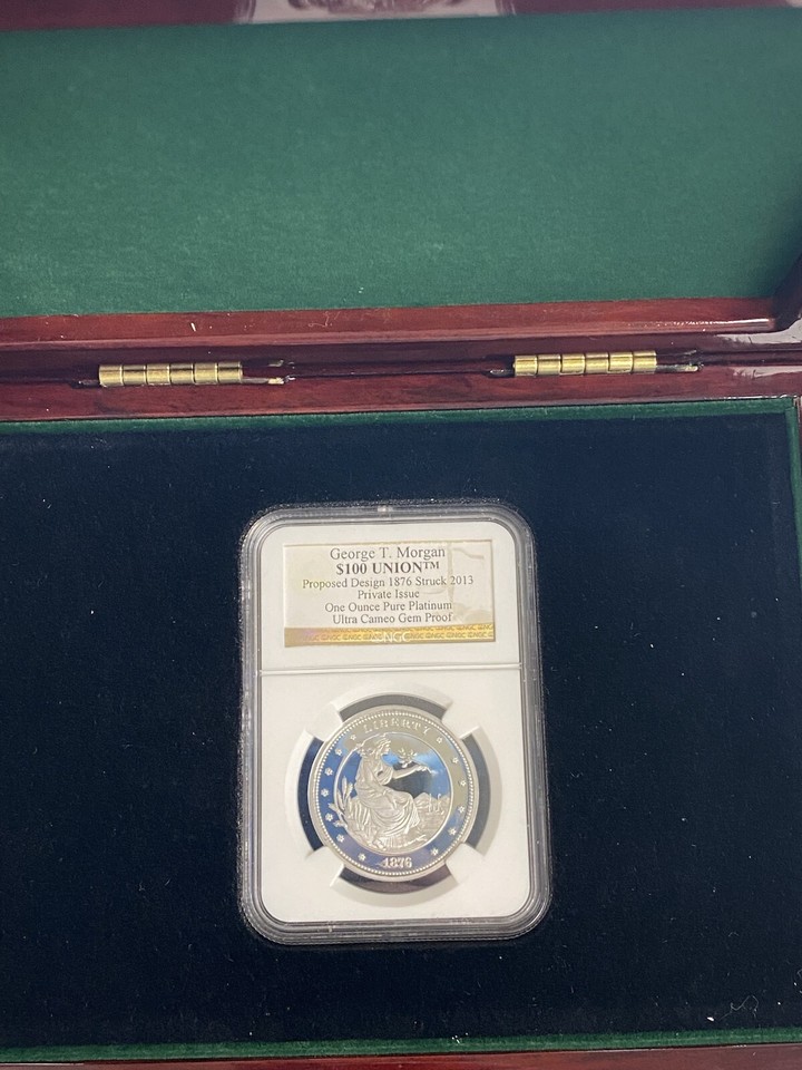 2013 George T. Morgan $100 UNION 1 Ounce Platinum NGC Ultra Cameo Gem ...