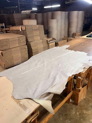 Light Grey Leather Hide Upholstery Whole Full Cow Hide 40 Square Feet ...
